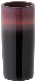 Keramická černo-červená váza Transition - Ø 15*35 cm