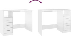 vidaXL Psací stůl se zásuvkami 102 x 50 x 76 cm kompozit [823034] Barva: Bílá