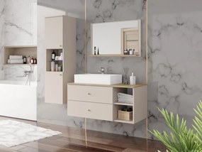 Koupelnový nábytek Kiegi II, Barva: pouštní písek + pouštní písek / dub cremona, Sifon k umyvadlu: ne, Umyvadlo: ne