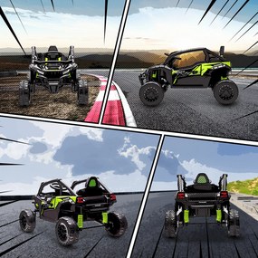 AIYAPLAY 12V Kawasaki Teryx KRX 1000 Dětský UTV s licencí – Dálkové ovládání, zadní odpružení, černá