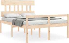 Postel s čelem pro seniory Small Double masivní dřevo 3195386
