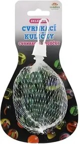 Skleněné kuličky na cvrnkání 25 ks v síťce / Hra pro děti / od 5 let