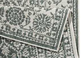 NORTHRUGS - Hanse Home koberce Kusový koberec Twin-Wendeteppiche 103115 grün creme – na ven i na doma - 80x350 cm