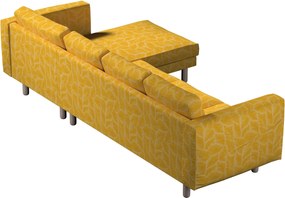 Potah na pohovku IKEA Norsborg 4-místná se šezlongem barva žlutá látka pletený vzor, vzorované