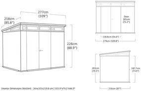 PENT Signature VERTICAL domek 9x7 - šedý