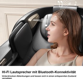 Costway Elektrické masážní křeslo nastavitelné shiatsu křeslo černé