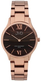 Dámské ocelové náramkové hodinky JVD J1118.2 s tmavým číselníkem