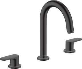 Hansgrohe Vernis Blend, umyvadlová baterie 150 s výpustí, 3-otvorová instalace, černá matná, 71553670