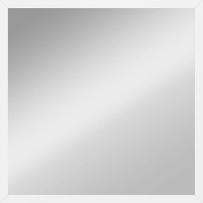 HOMCOM čtvercové nástěnné zrcadlo 50 × 50 cm, bílý MDF rám