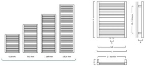 Hopa CODE 600 x 1289 mm RADCOD601335 koupelnový radiátor