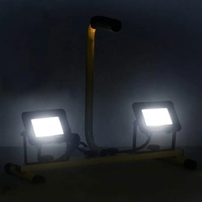 LED reflektor s rukojetí 2 x 20 W studené bílé světlo 149649