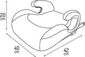 MoMi VENKO Isofix i-Size zelený / Podsedák / od 135 do 150 cm / do 36