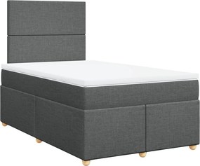 Box spring postel s matrací tmavě šedá 120x190 cm textil 3291213