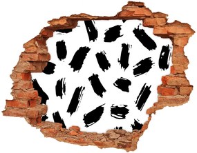 Wallmuralia Fototapeta díra na zeď Černobílé skvrny 90x70 cm