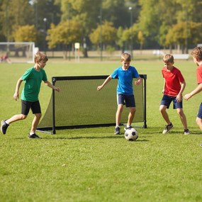 Costway Skládací fotbalová branka Kovový rám PE síť odolná proti povětrnostním