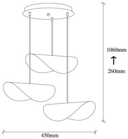 Bílé/ve zlaté barvě závěsné svítidlo s kovovým stínidlem Sivani – Opviq lights