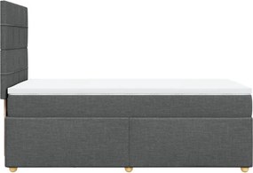 Box spring postel s matrací tmavě šedá 90x200 cm textil 3293464