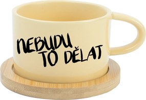 NEBUDU TO DĚLAT - žlutý hrníček makronka 200 ml