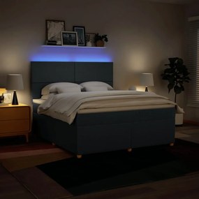 Box spring postel s matrací modrá 180x200 cm textil 3293658