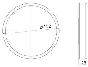 Emco Cosmetic mirrors Pure - Nástěnné holící a kosmetické zrcadlo, nalepovací verze, Ø 152 mm, 5 násobné zvětšování, chrom 109800126