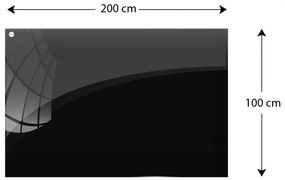 Skleněná tabule 200 x 100 cm ALLboards CLASSIC TS200x100BK