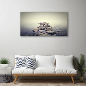 Obraz na plátně Kameny Voda Krajina 140x70 cm
