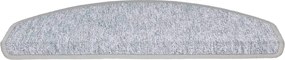 Schodové rohože 10 ks 65 x 24 x 4 cm světle šedé, půlkulaté, velké 149757
