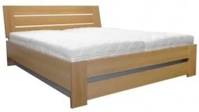Drewmax Dřevěná postel 180x200 buk LK192 BOX ořech