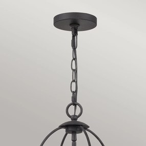 Elstead BRADBURY kovový Farmhouse lustr 40 cm šedý 4xE14