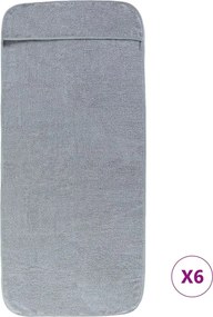 Plážové osušky 6 ks šedé 60 x 135 cm textil 400 GSM 3157053