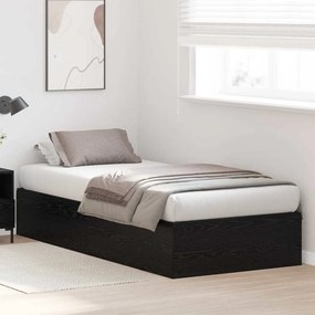 Rám postele s úložným prostorem Černý dub 100 x 200 cm 3335350