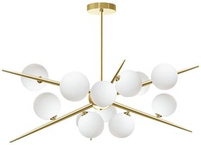 Toolight, stropní svítidlo 8xG9 APP998-12CP, bílá-zlatá, OSW-05553