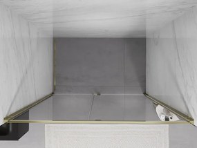 Mexen Exo, výklopné sprchové dveře 140 cm, čiré sklo, zlatá, 819-140-000-50-00