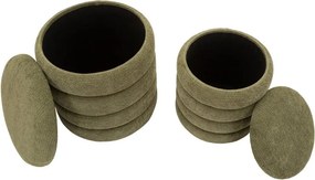 Khaki taburety v sadě 2 ks Nordic Style – Mauro Ferretti