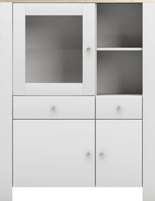 IDZ Knihovna AGAWA 02, 100 cm Dub Hikora/Bílá