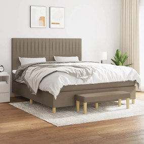 Box spring postel s matrací taupe 160x200 cm textil 3137329