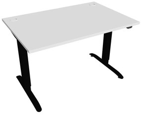 Elektr. nastavitelný stůl 120x80 - HOBIS MOTION MS 2 1200 Dekor stolové desky: bílá, Barva kovové podnože: černá