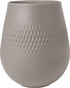 Villeroy&Boch Villeroy & Boch Manufacture Collier Taupe váza Carré, malá 12,4 cm, 1,1 l