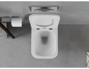 Mexen Elis závěsné wc Rimless s toaletním Slim sedátkem z duroplastu, 52 x 34,5 cm, bílá - 30910600