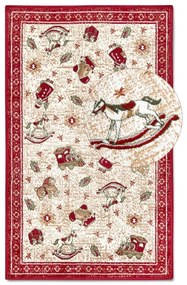 Červený koberec s vánočním motivem s příměsí bavlny 50x80 cm Toy's Delight Red Christmas – Villeroy&amp;Boch