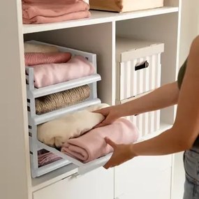 Compactor Midi bílý / Stohovatelný organizér / 4 zásuvky / 34 x 45 x 1