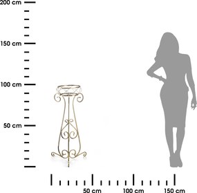 STOJAN NA KVĚTINÁČ FIORINA 96X47,5 CM ZLATÁ