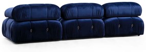 Atelier del Sofa Rohová sedací souprava Bubble Velvet Blue L1-O1-1R-PUF, Modrá