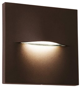 Venkovní nástěnné svítidlo LED Vita, rezavě hnědá, 14 x 14 cm