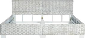 Rám postele šedý přírodní ratan 180 x 200 cm 283093