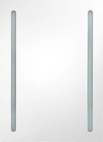 vidaXL LED koupelnová skříňka se zrcadlem 50 x 13 x 70 cm [326498] Barva: Šedá