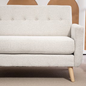 Kuchyňská pohovka HOMCOM 2místná béžová 134Š x 71D x 82V cm se silnými sedáky a opěradly, pružinové jádro, dřevěné nohy a protiskluzové nožky, sameto…