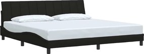 Rám postele bez matrace Hanko černý 200 x 200 cm textil 3310414