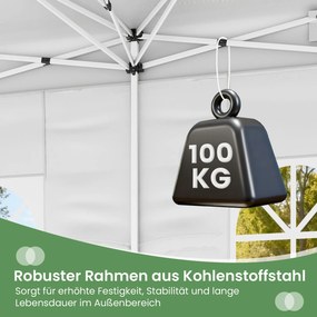 Costway Pavilon výsuvný skládací pavilon s kovovým rámem 6 boční stěny a 6 pytle
