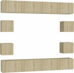 8dílný set TV skříněk dub sonoma kompozitní dřevo 3078964